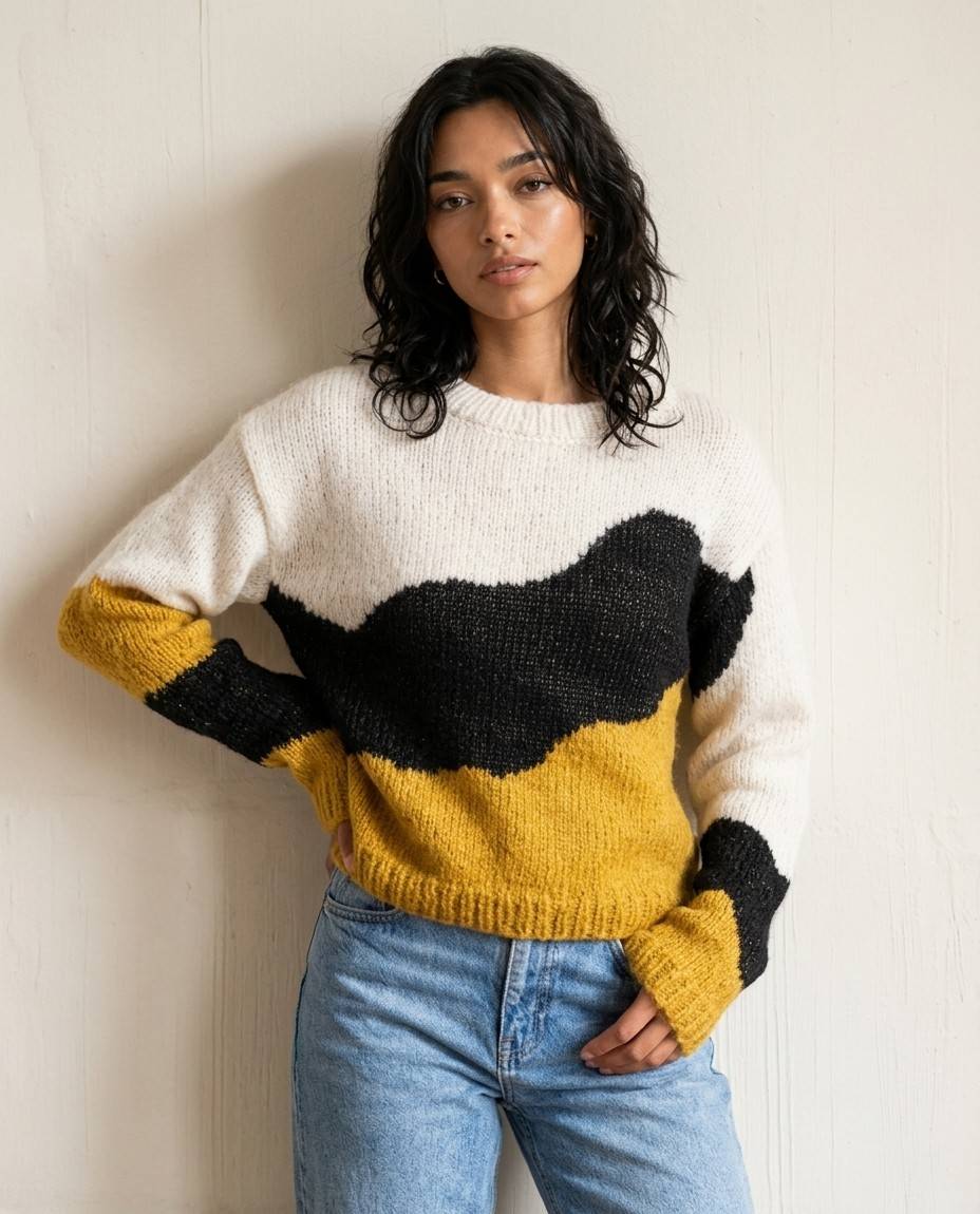 MODÈLE PULL FEMME BROADWAY Modèles Femme • Pingouin • Happywool
